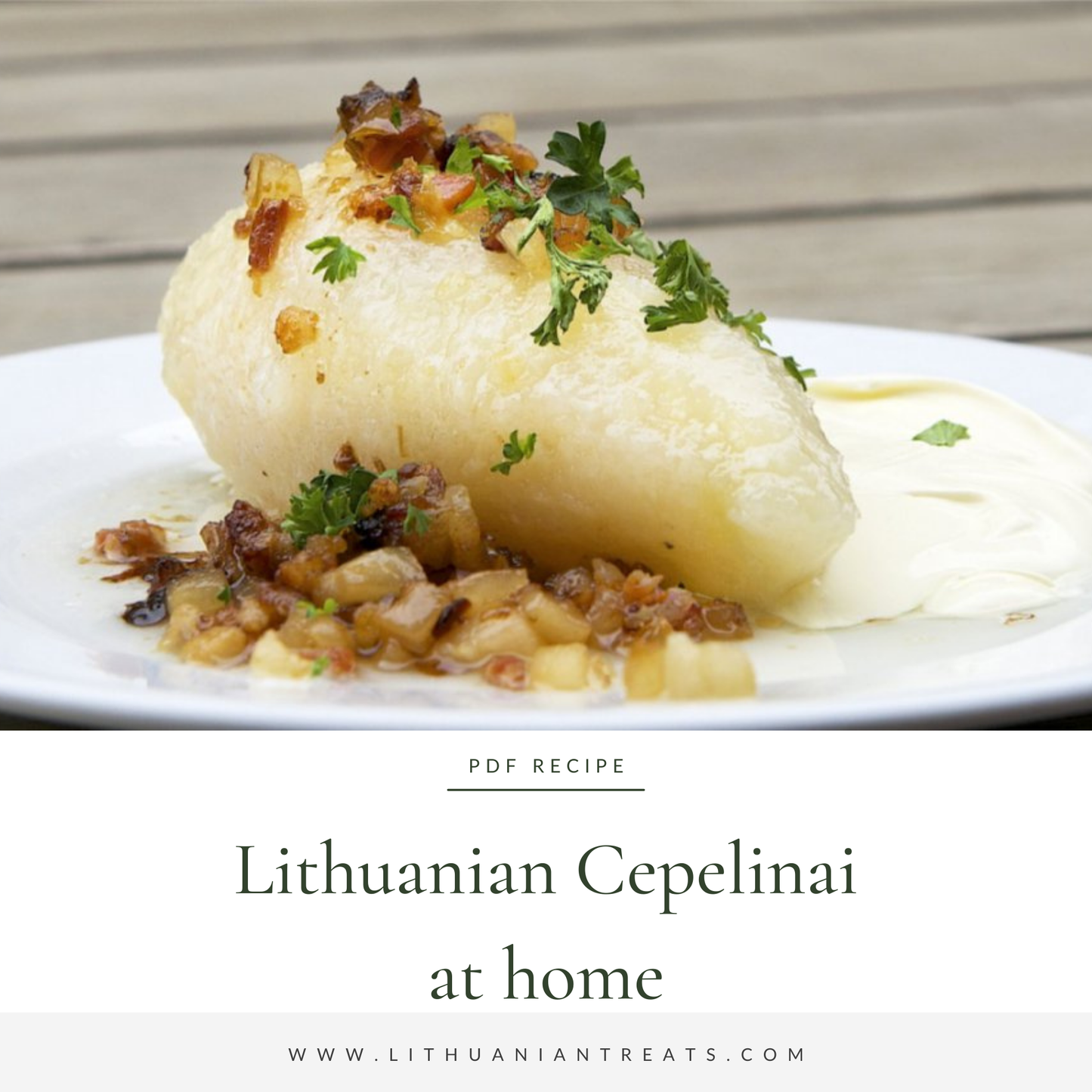 Lithuanian Cepelinai Recipe digital file from Lithuanian seller ...
